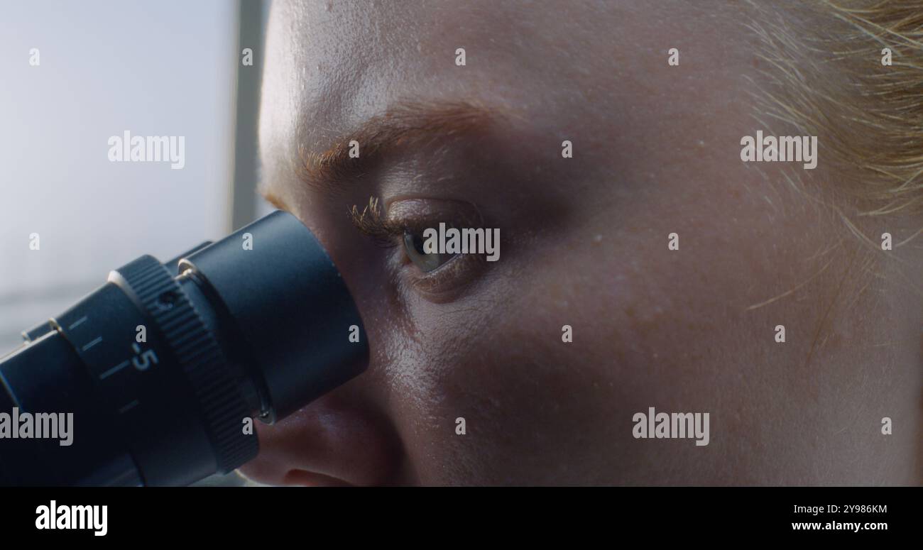 Close up woman scientist eyes hi-res stock photography and images - Alamy