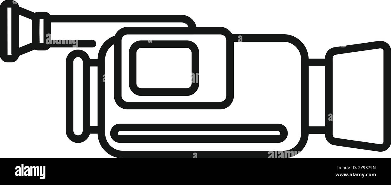 Simple vector of a video camera filming a movie, television show, or ...