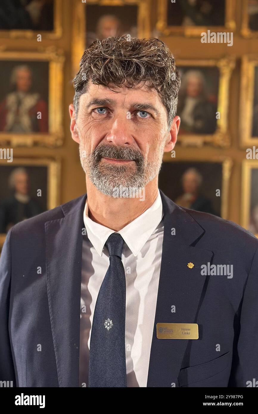 09 October 2024, Sweden, Stockholm: The Chairman of the Nobel Committee for Chemistry, Heiner ...