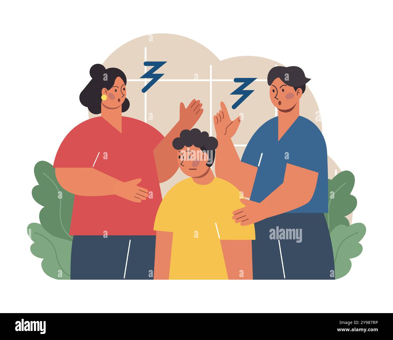 Joint parenting. Divorced spouses raising a child together. Joint ...