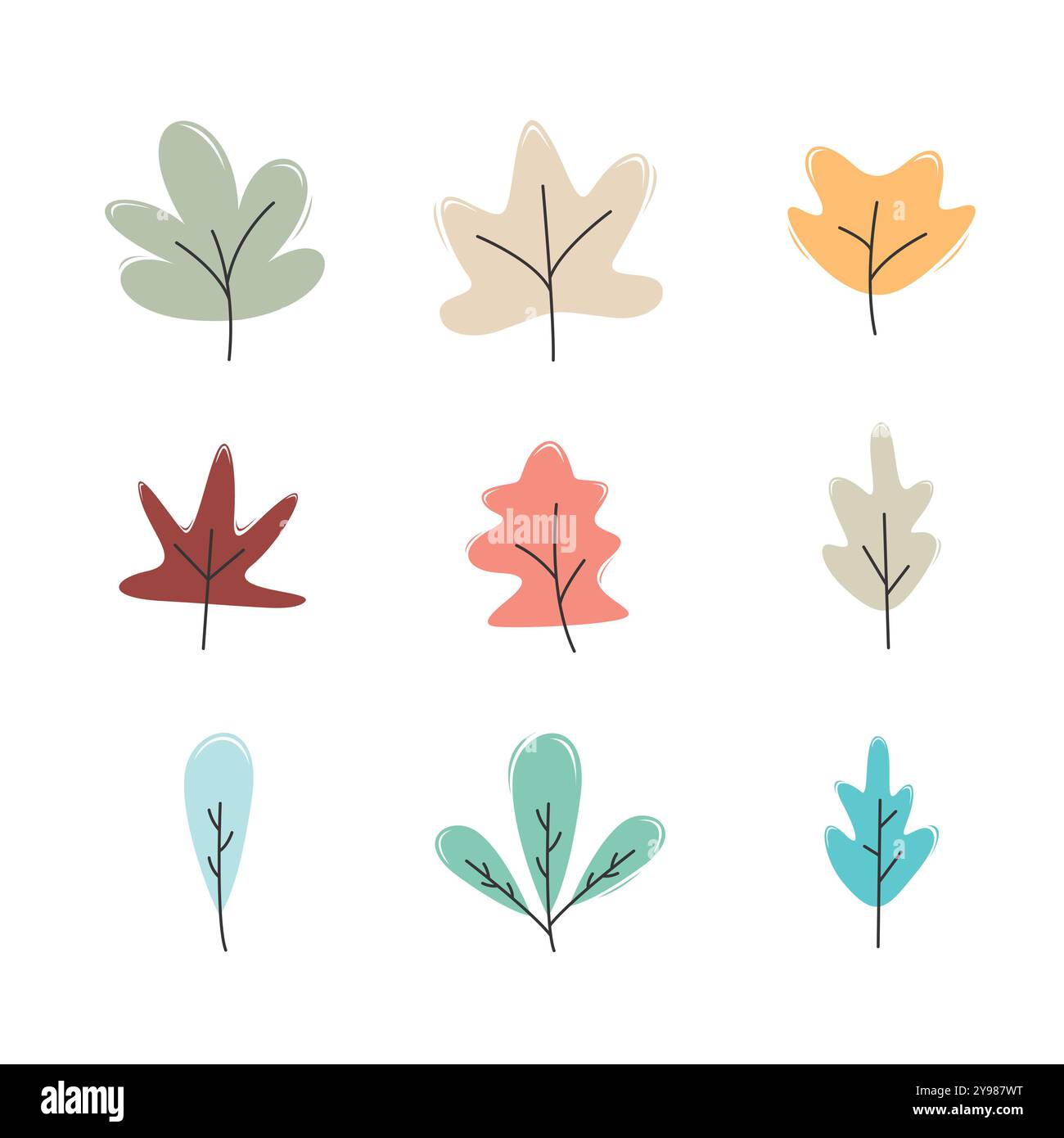Spring Leaf Vector Design Collection Stock Vector Image & Art - Alamy