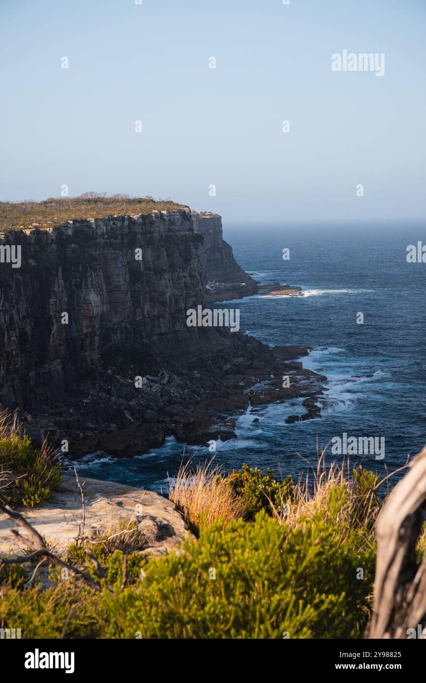 Shoreline of Manly as seen on North Head Sanctuary during an afternoon ...