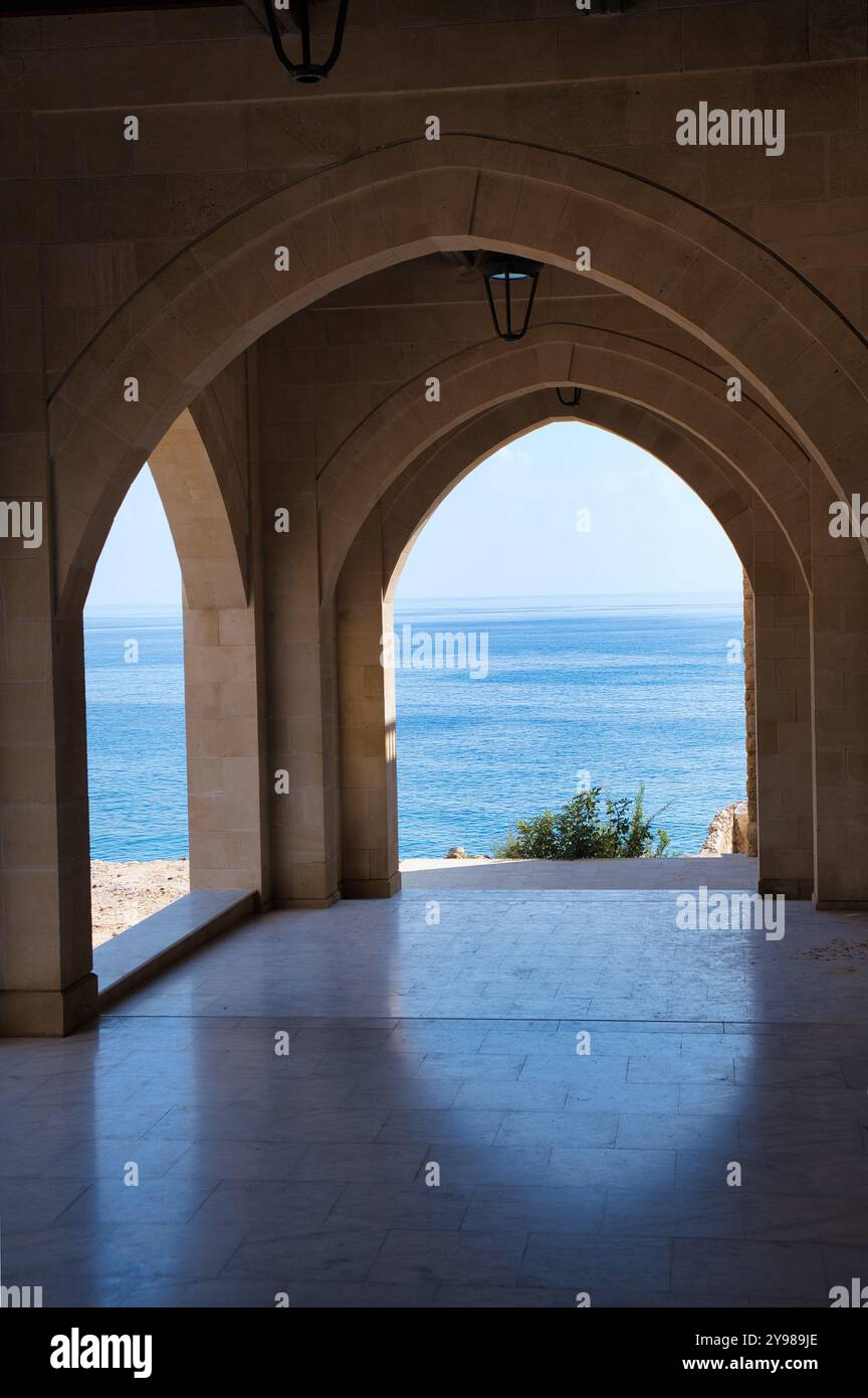 the Byzantine Apostolos Andreas Monastery in northern Cyprus Stock ...