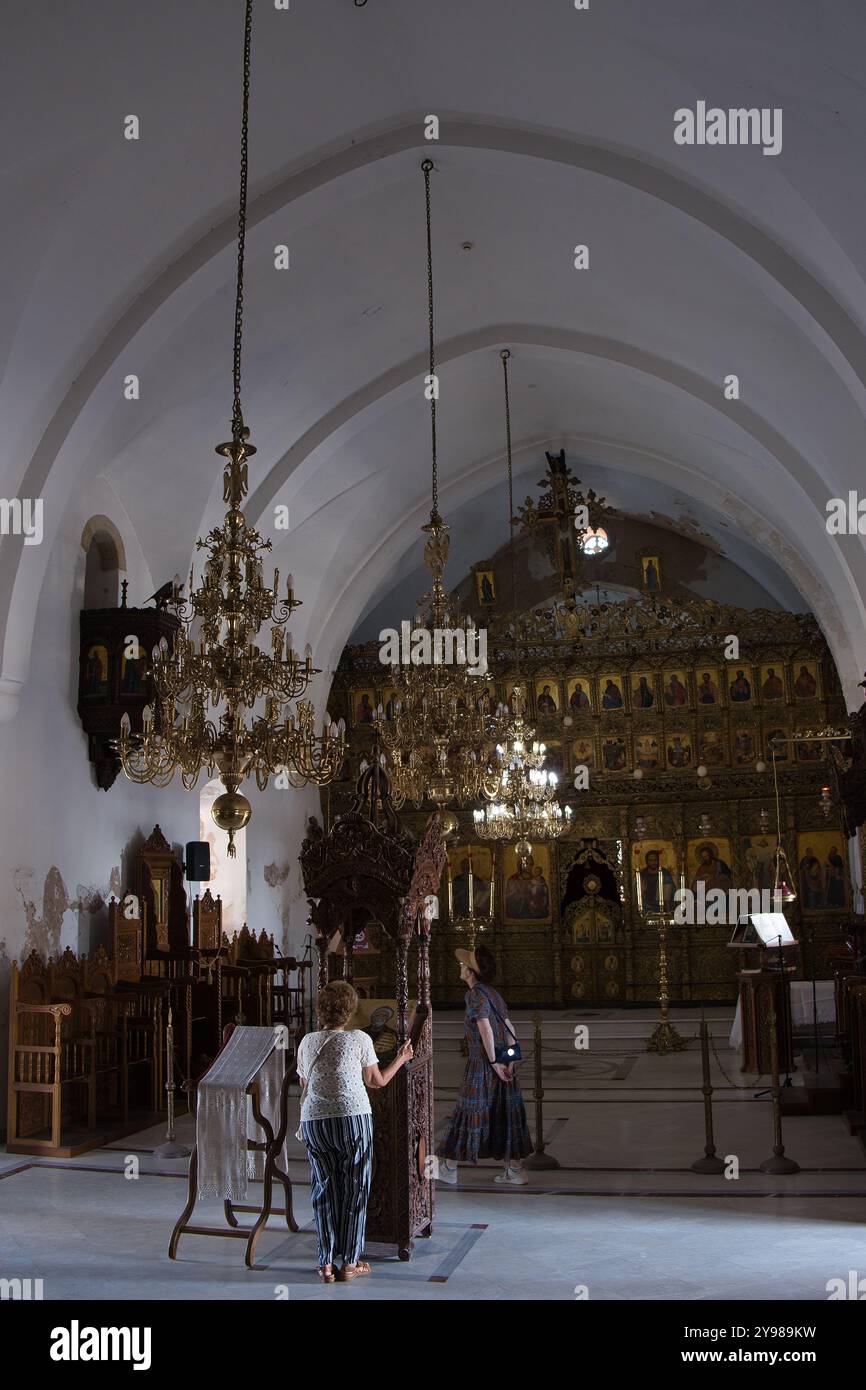 Inside the byzantine Apostolos Andreas Monastery in northern Cyprus ...