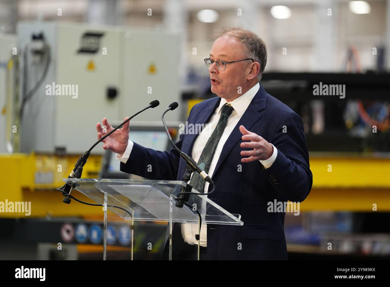 Babcock chief executive David Lockwood during the Steel Cut ceremony ...