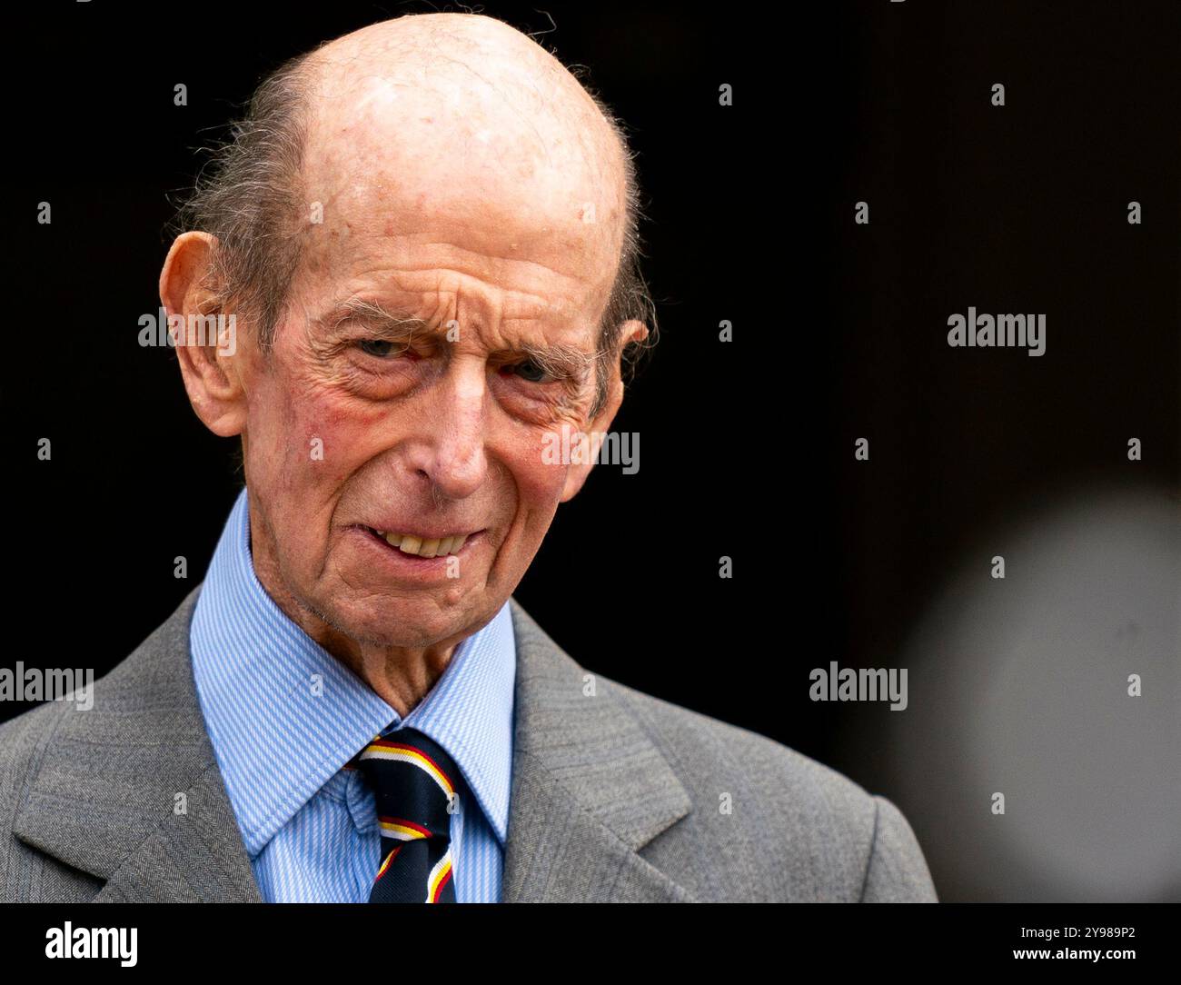 The Duke of Kent watches three pipers from the Royal Scots Dragoon ...