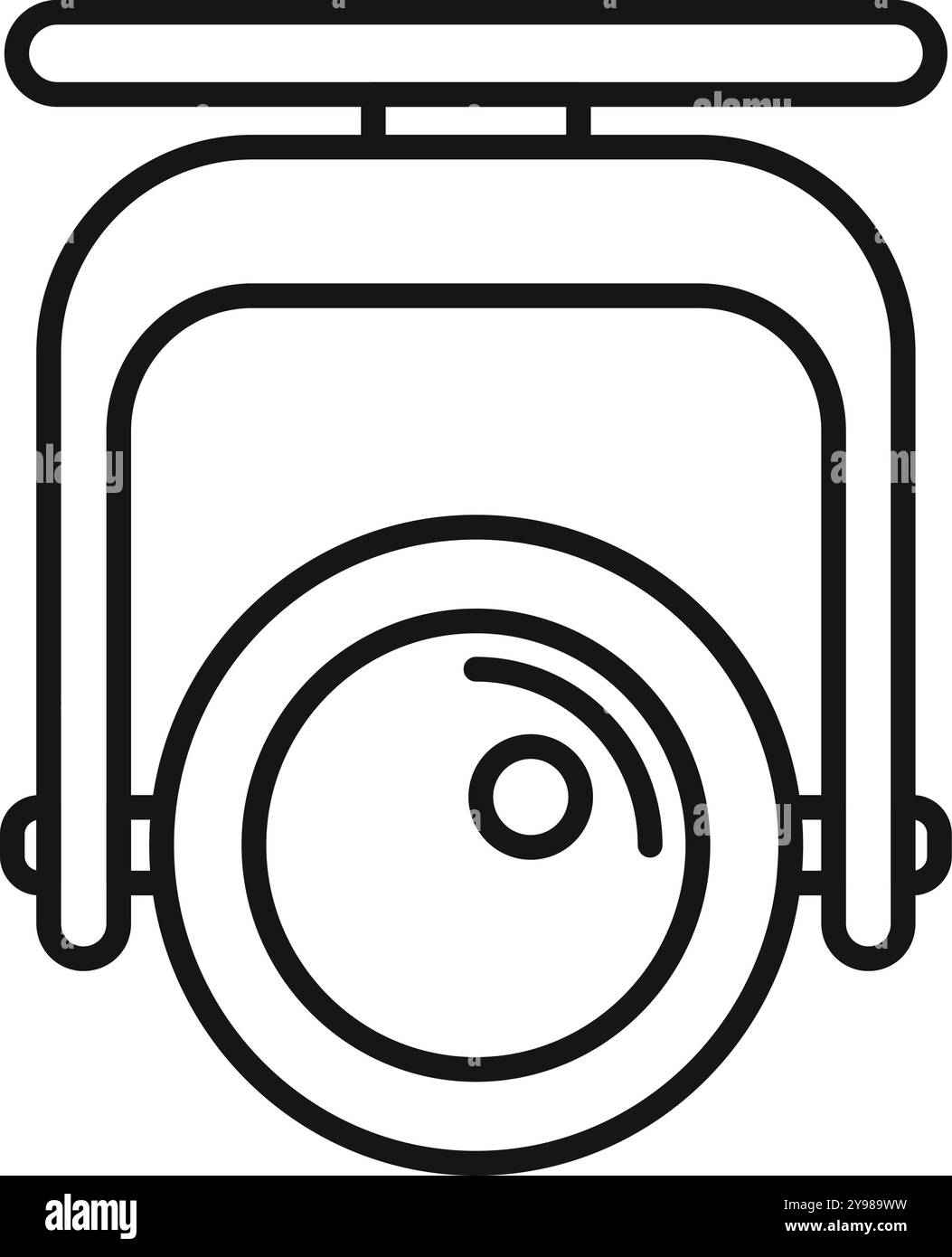 Line drawing of a modern ceiling spotlight providing light Stock Vector ...