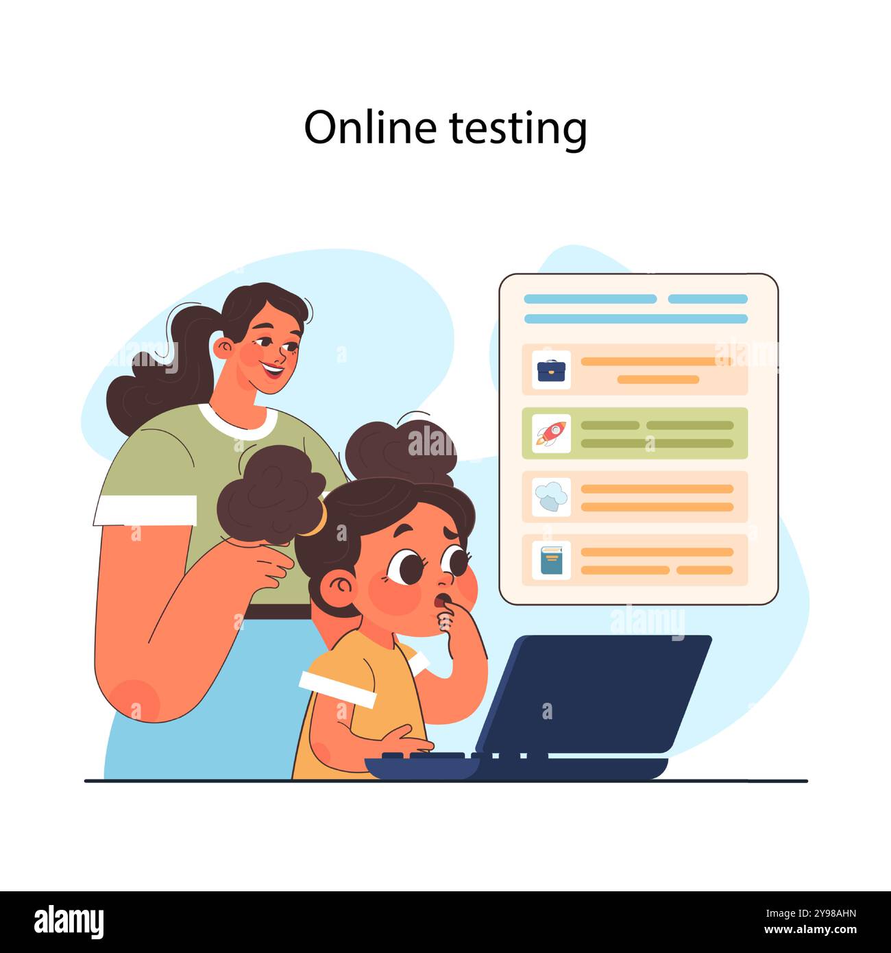 Career guidance for children. Parents helping their kid to define a ...