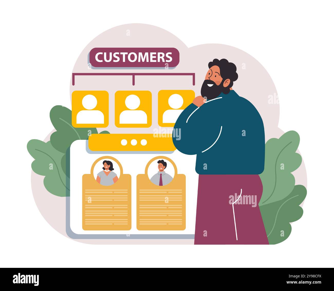 New customers search. Business development in a new targeted group of ...