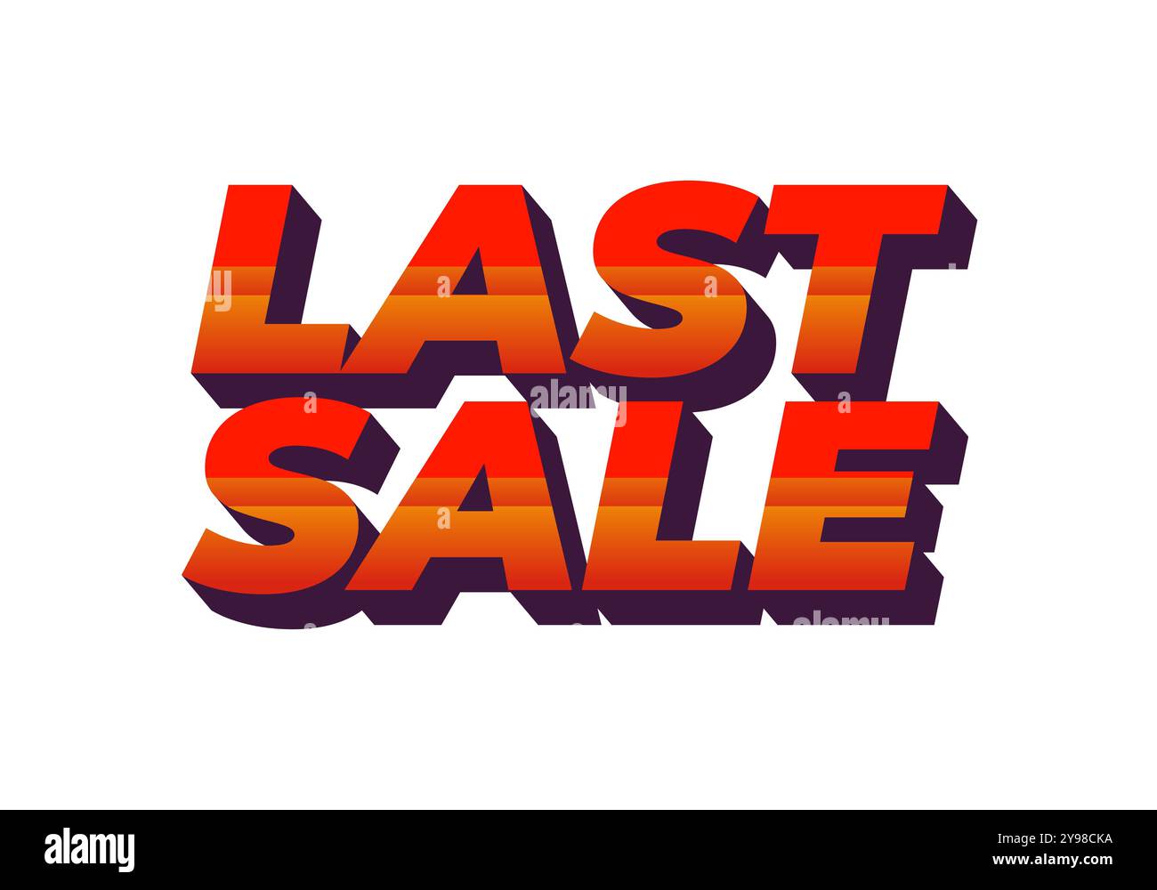 Last sale. Text effect design for ads purpose in 3D style Stock Vector ...