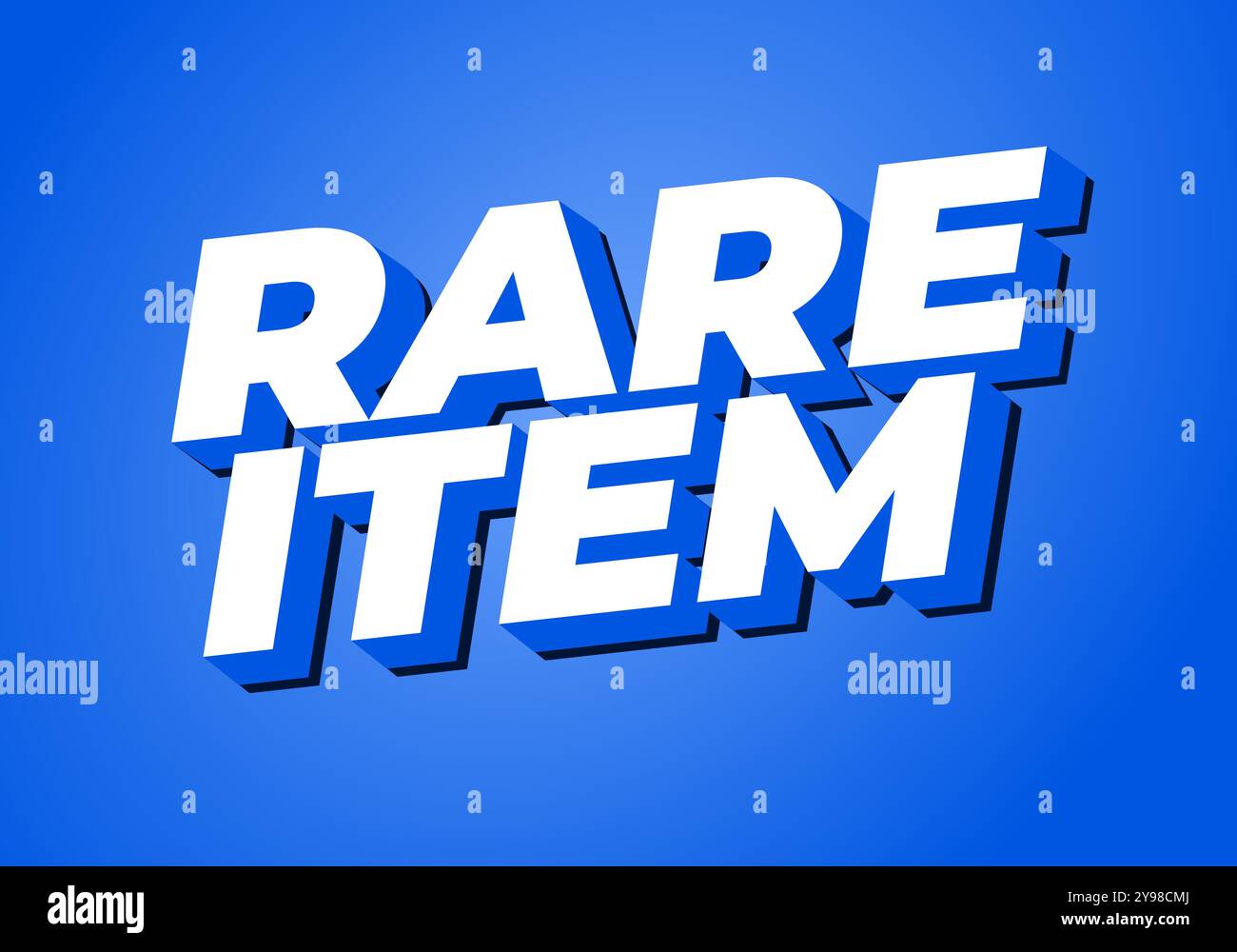 Rare item. Text effect design in 3D style for print ad purpose Stock ...