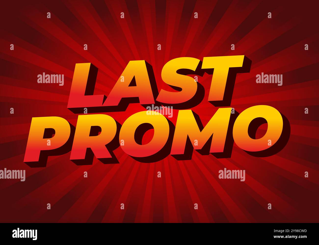 Last promo. text effect design in 3D style with good colors for ads ...
