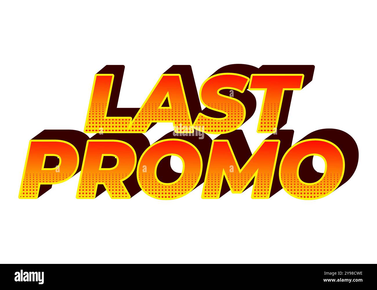 Last promo. text effect design in 3D style with good colors for ads ...
