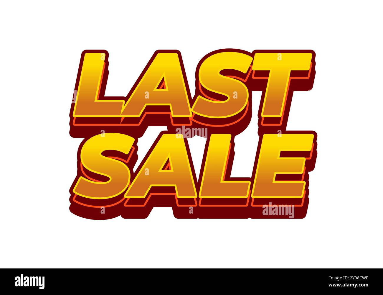 Last sale. Text effect design for ads purpose in 3D style Stock Vector ...