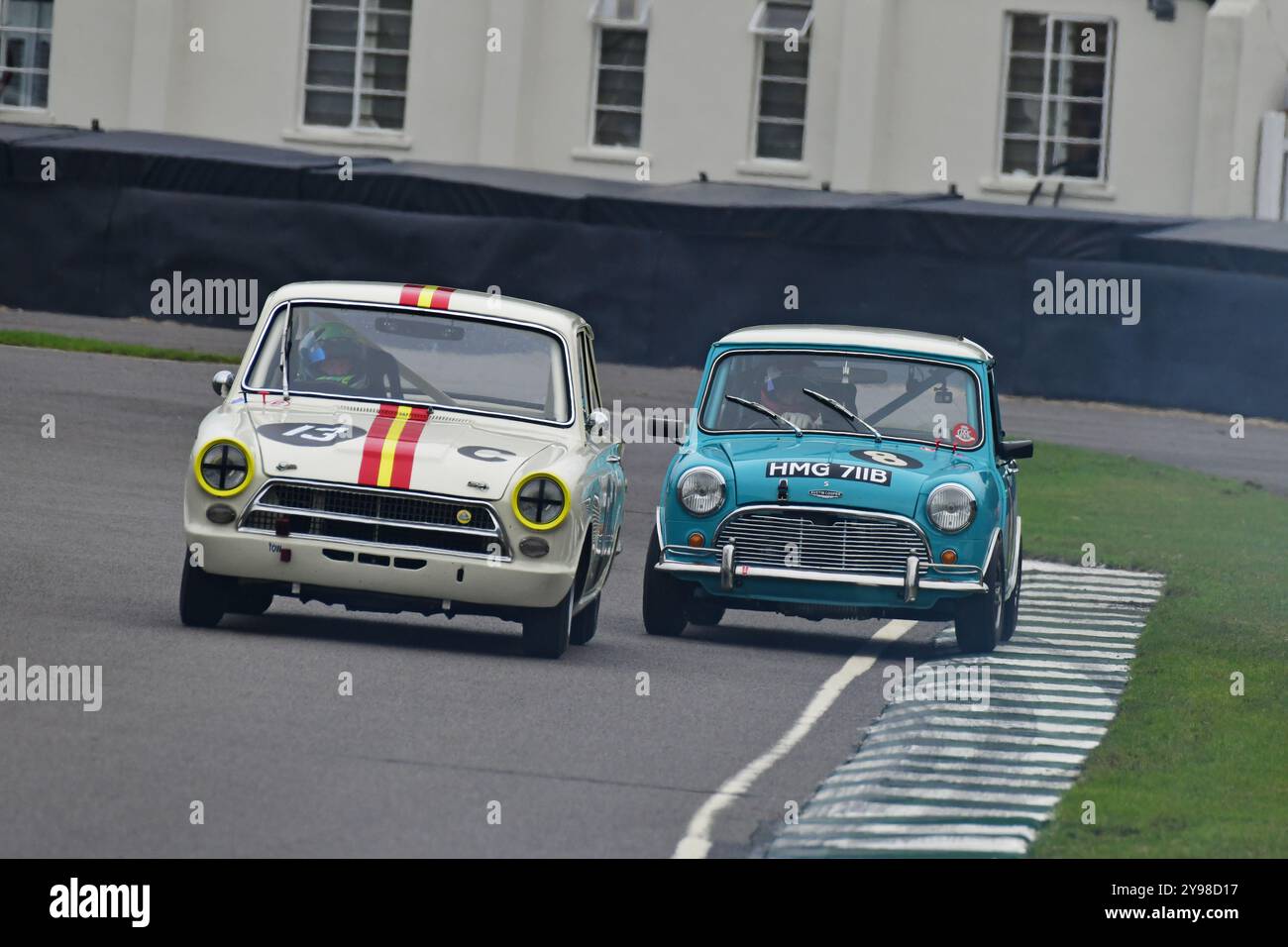 Rob Huff, Ford Lotus Cortina Mk1, Alex Buncombe, Austin Mini Cooper S ...