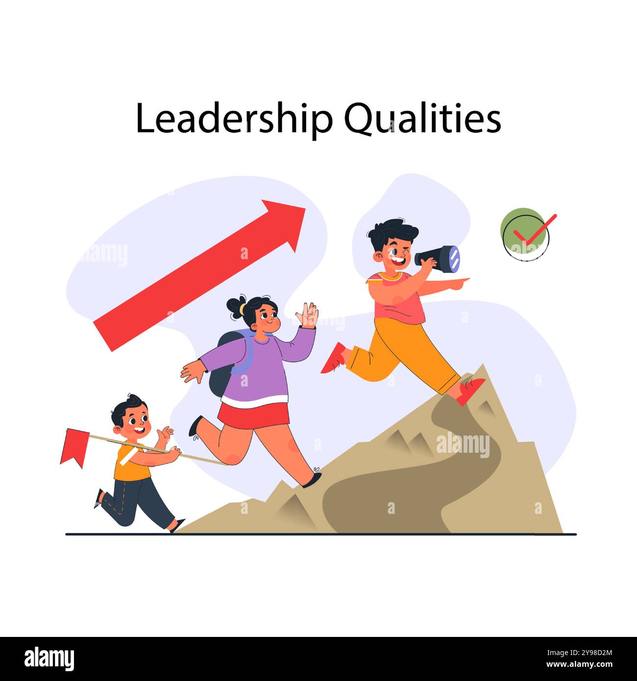 Child with extroverted individuality. Joyful little kid with leadership ...