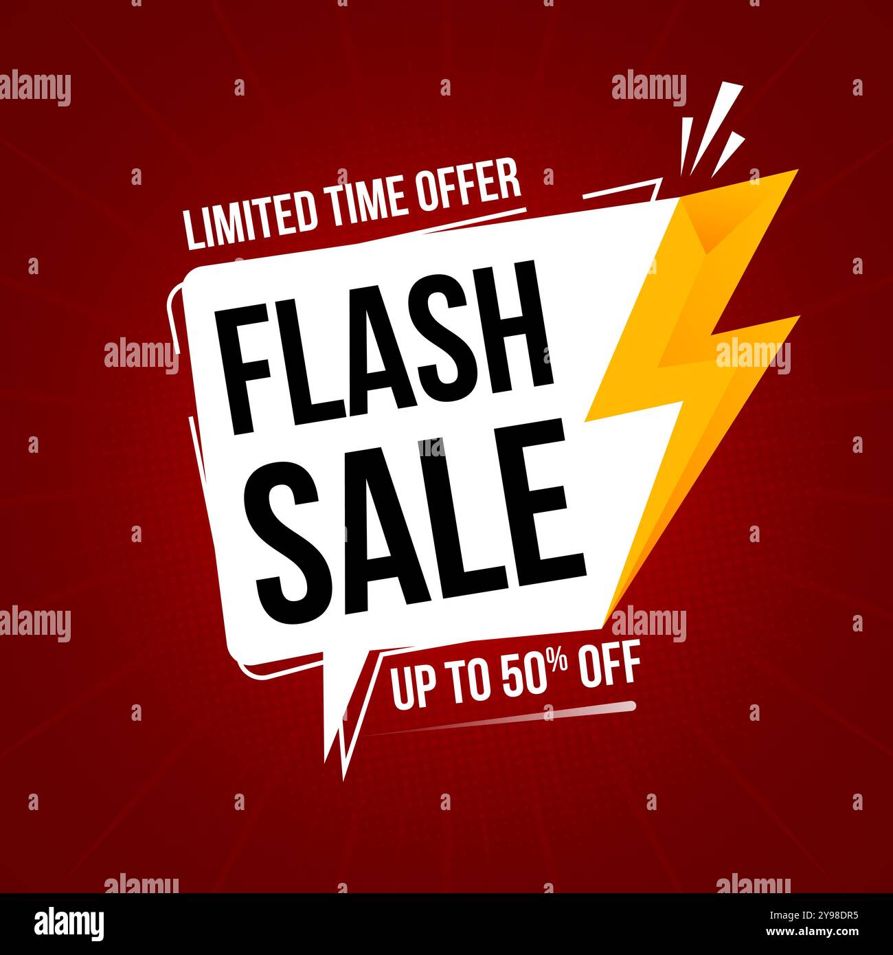 Flash sale poster, Special sale banner template, Speech Bubble Flash ...