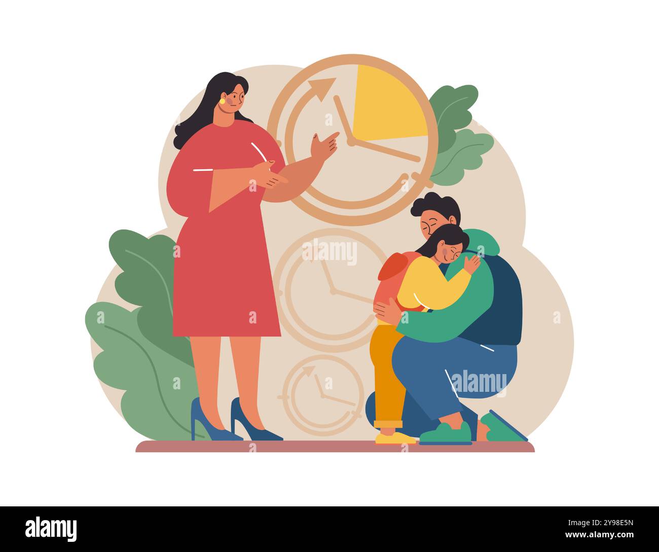 Joint parenting. Divorced spouses raising a child together. Kid ...