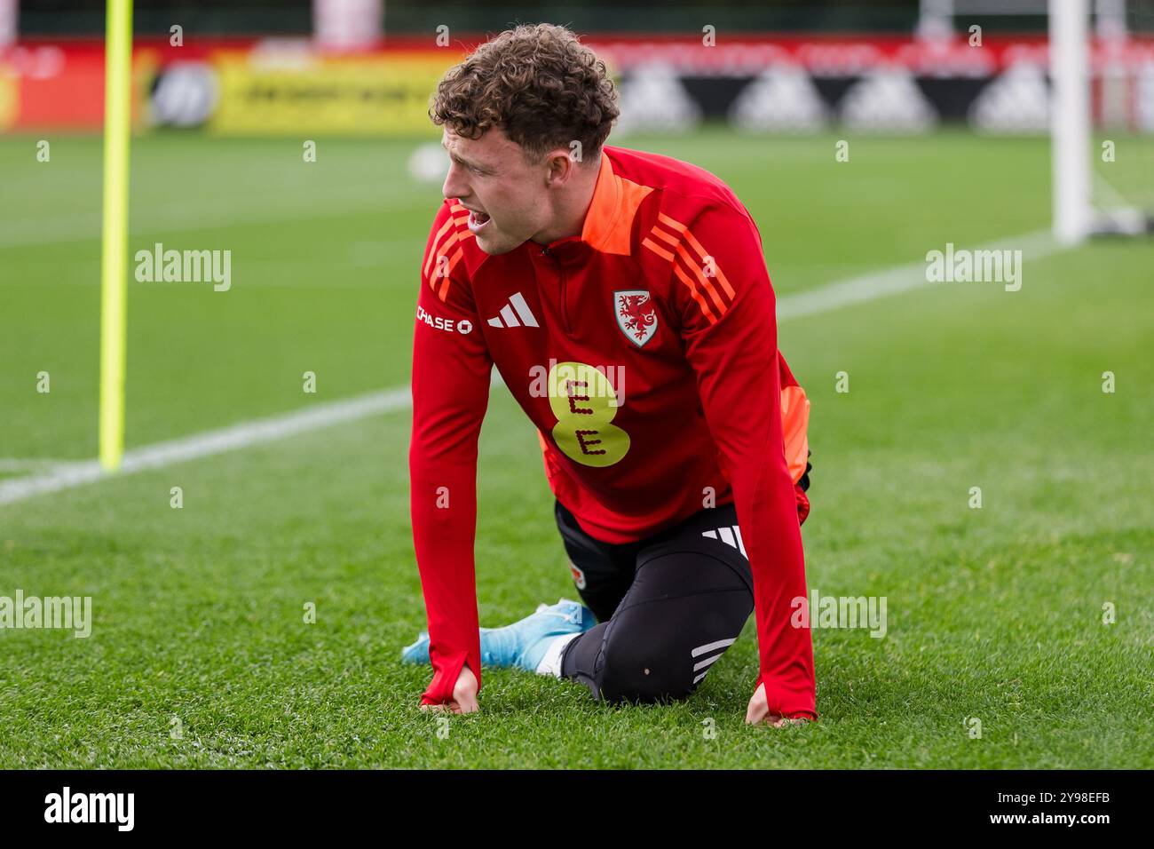 PONTYCLUN, UK. 09th Oct, 2024. Wales' Nathan Broadhead during a Wales ...
