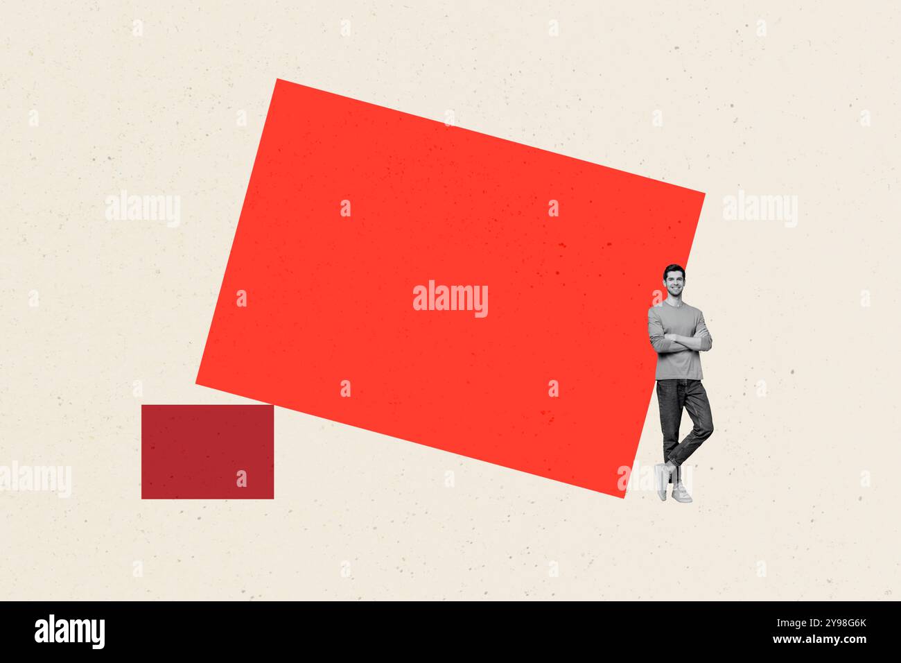 Composite trend artwork sketch image collage of business stats human ...