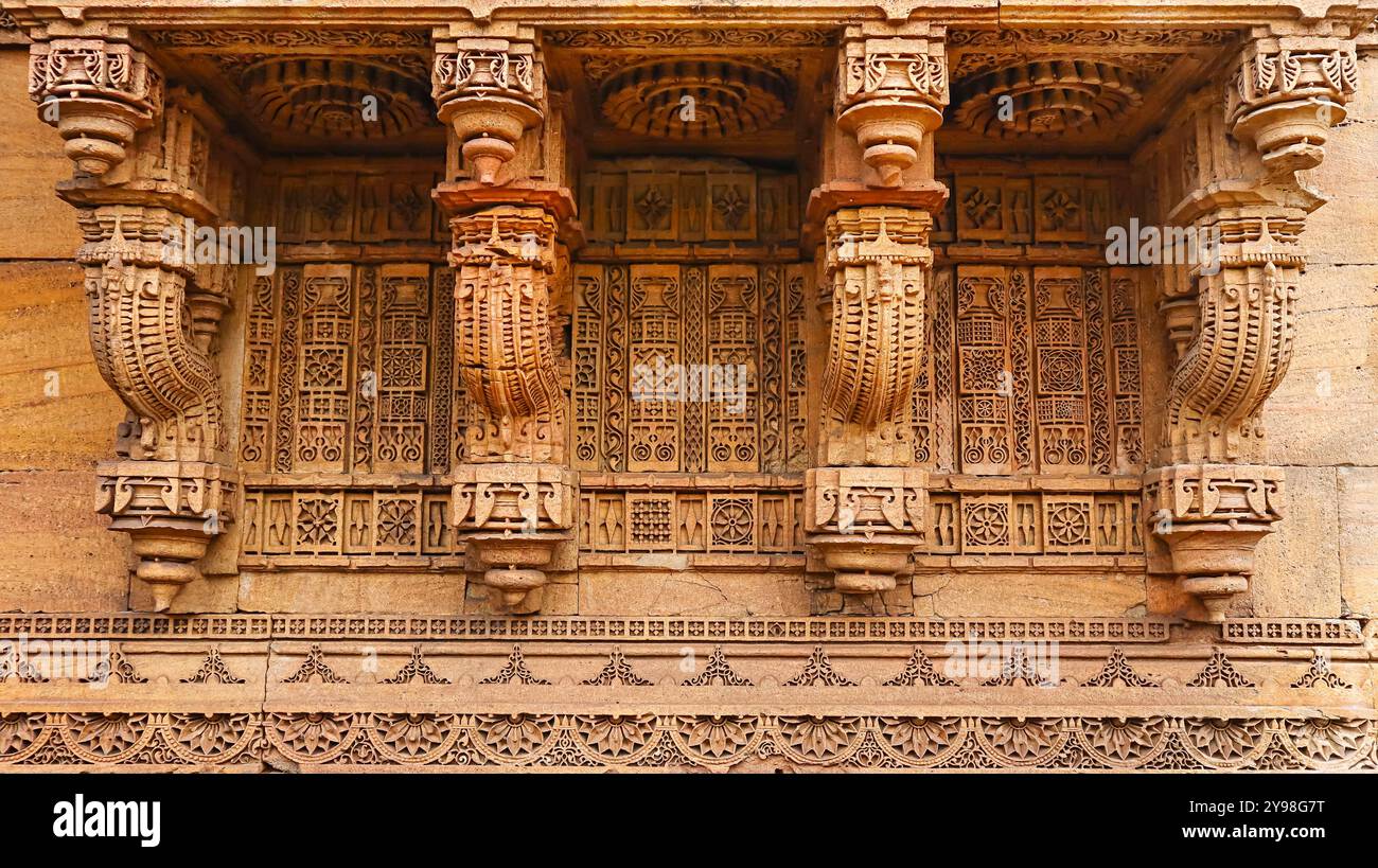 Carved design on the window of Rani Sipri Mosque, Ahmedabad, Gujarat ...
