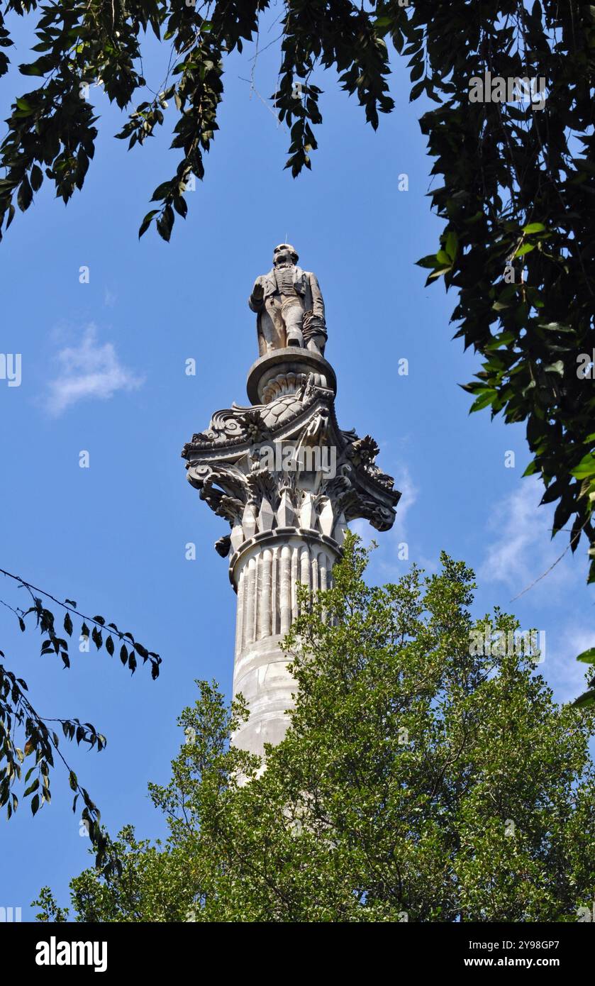 Statue of American statesman and politician Henry Clay atop his ...