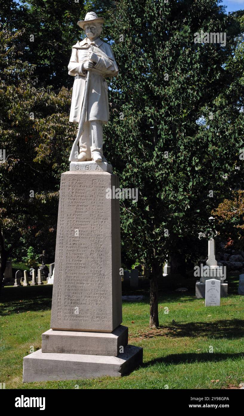 The Confederate Soldier Monument at the historic Lexington Cemetery in ...