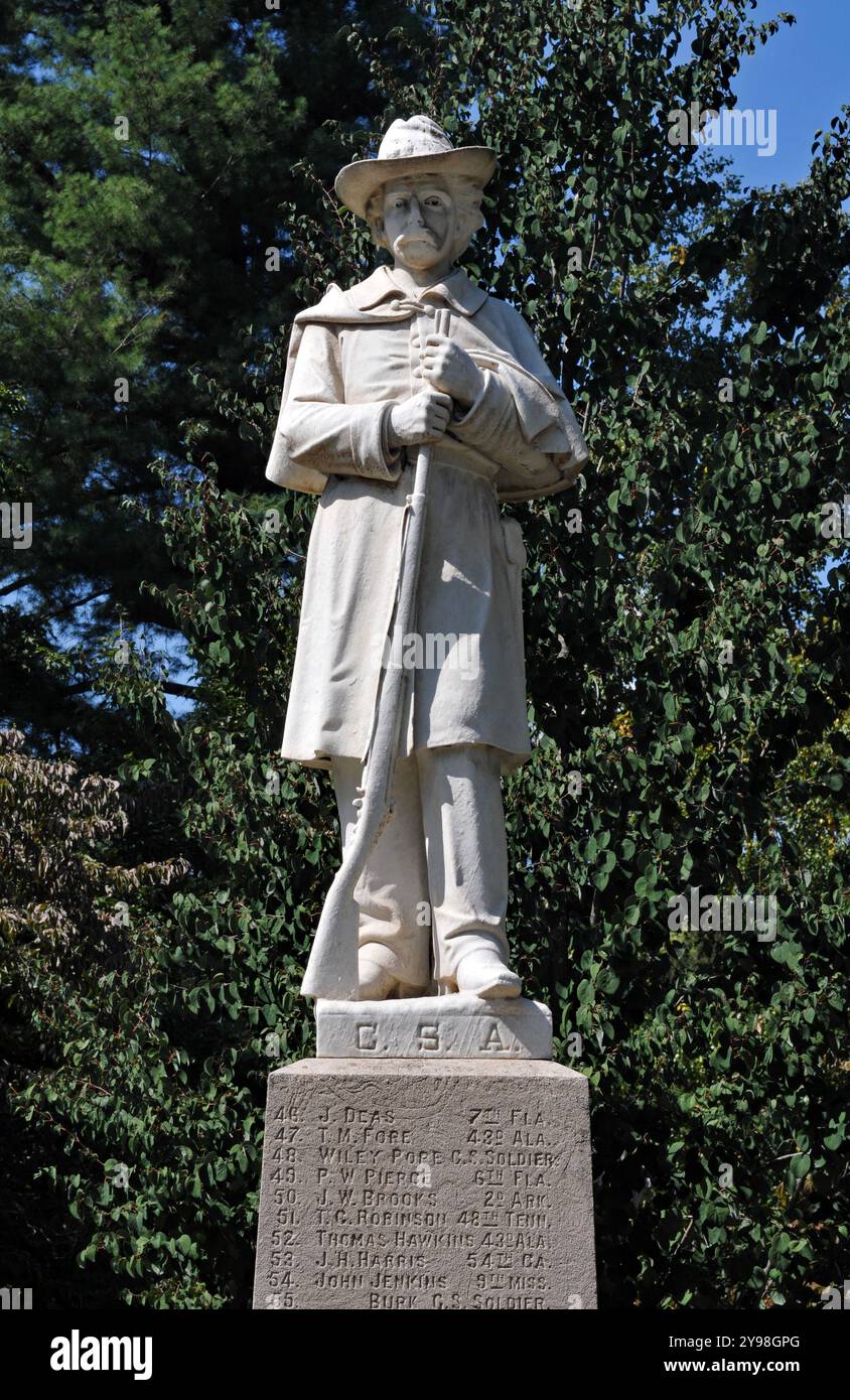 The Confederate Soldier Monument at the historic Lexington Cemetery in ...