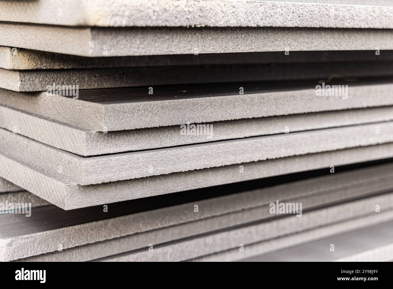 Many sheets of rigid xps extruded polystyrene insulation boards are ...