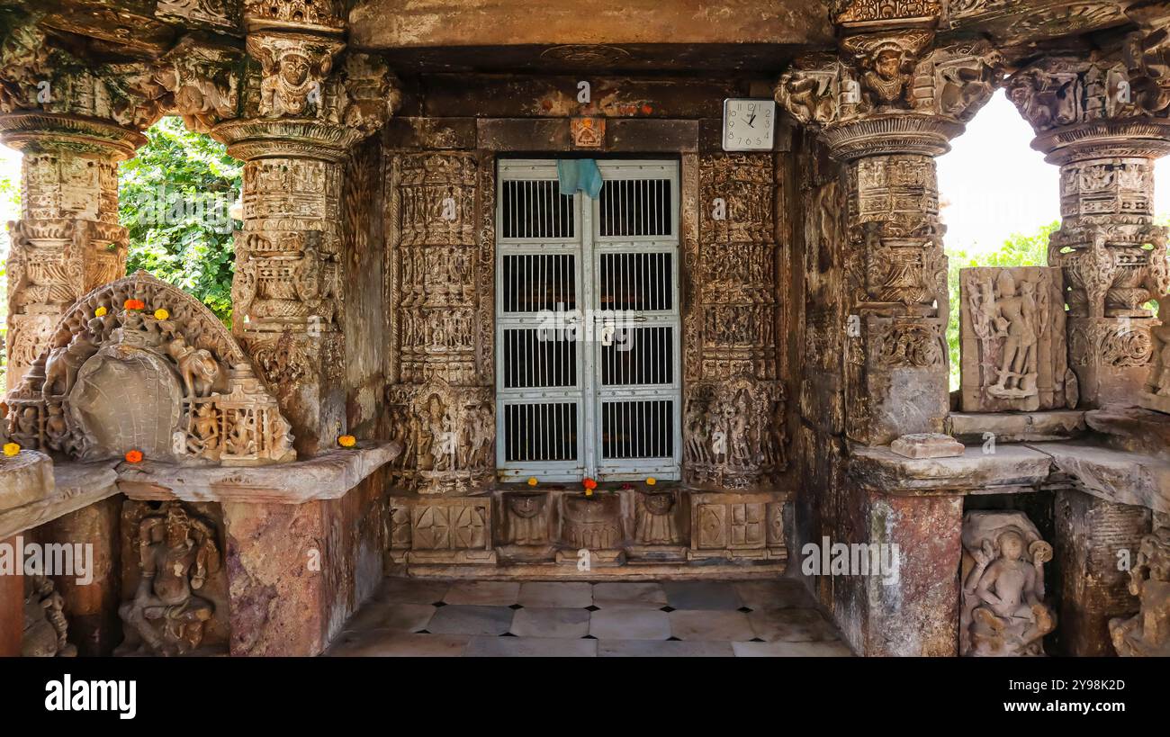 Carved mandapa of Neelkanth Mahadev Temple, believed to be built in the ...
