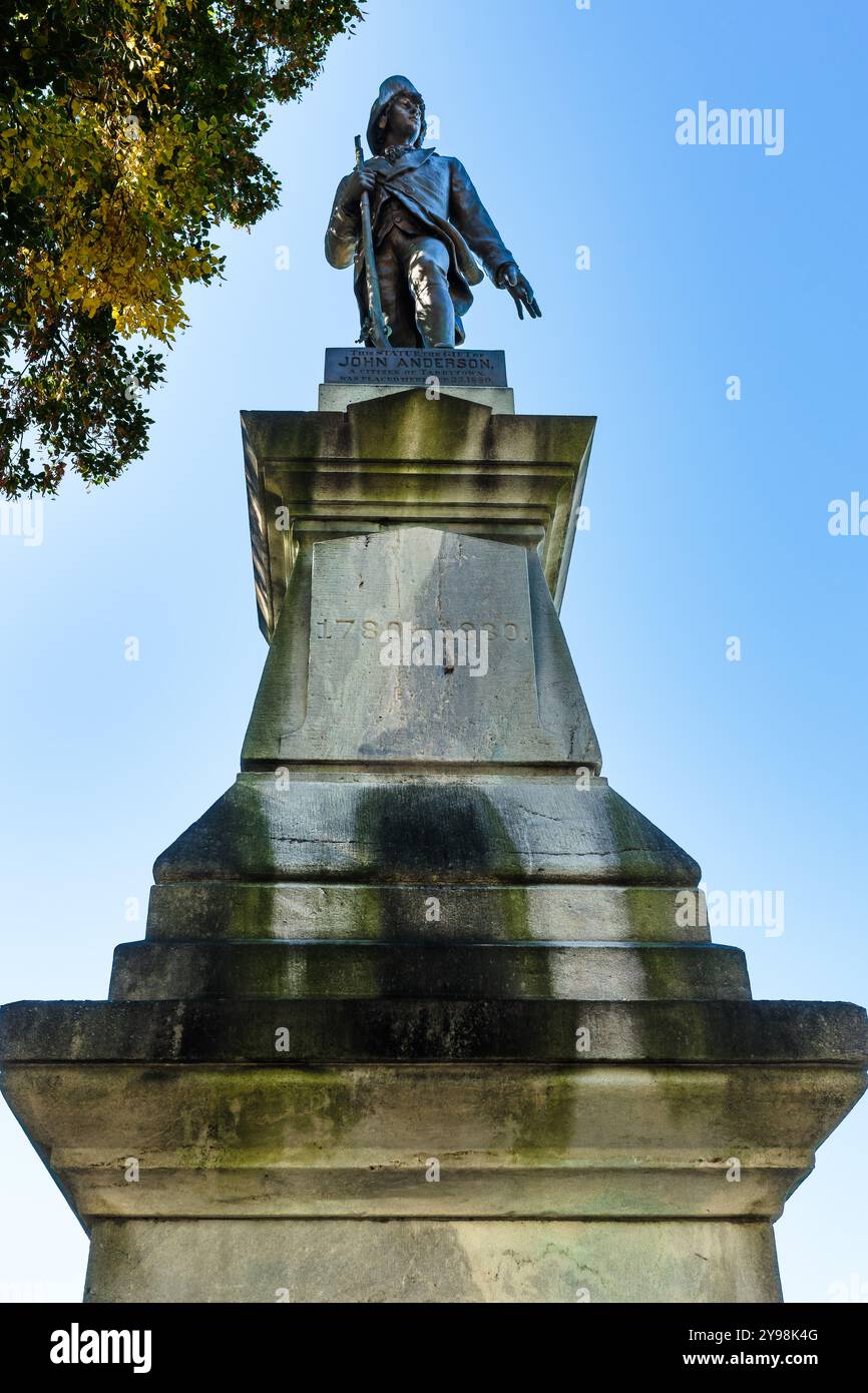 Memorial to the capture of British spy Major John André photographed in ...