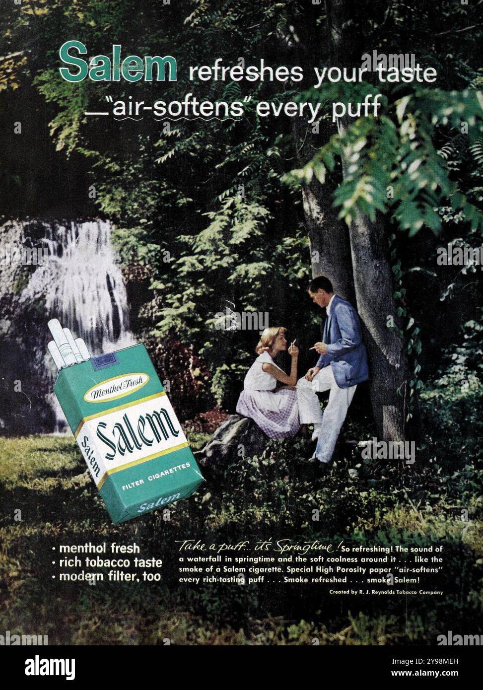 Vintage Cigarette advertisement - Salem refreshes your taste, menthol ...
