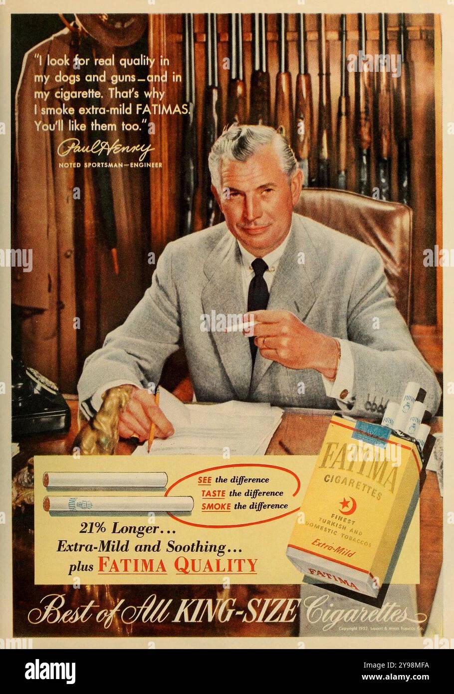 Tobacco advertisement - Paul Henry - I look for real quality in my dogs ...