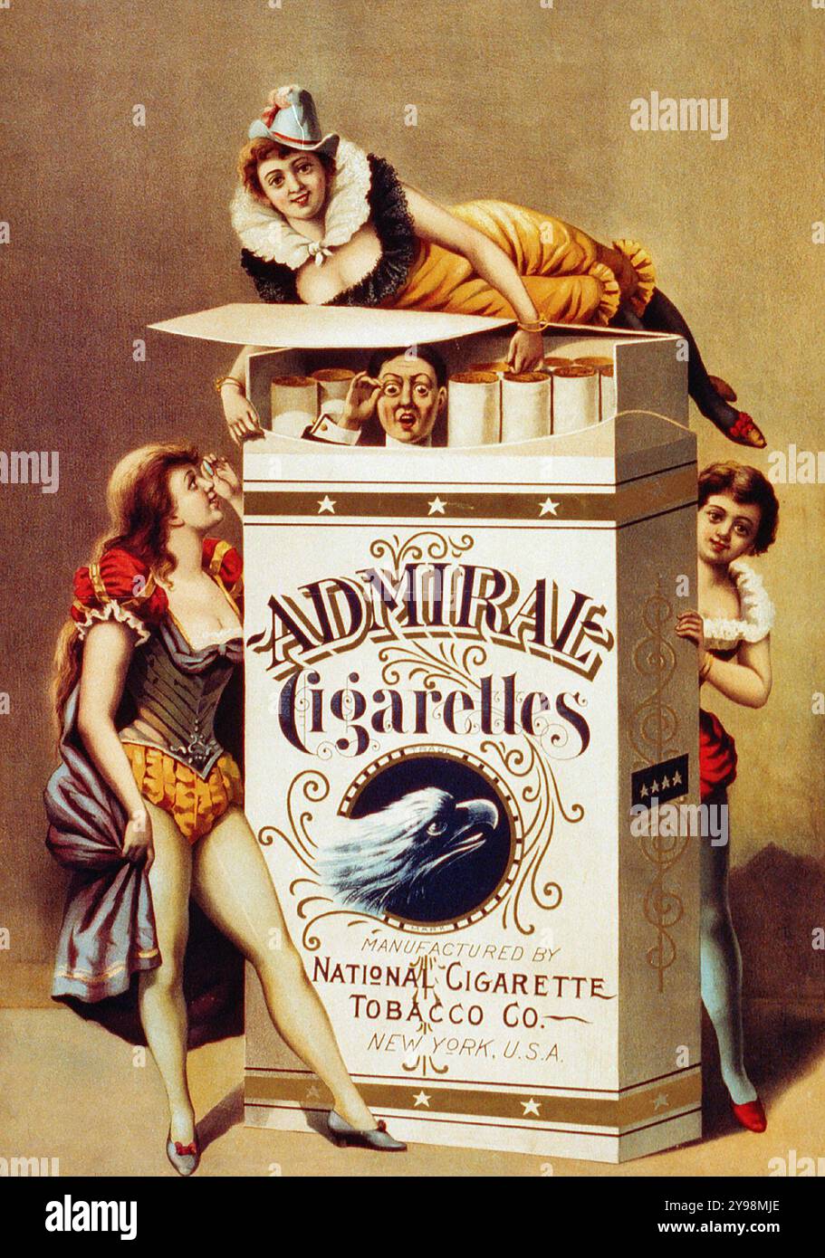 Admiral Cigarettes - Large pack of cigarettes with man inside and three ...
