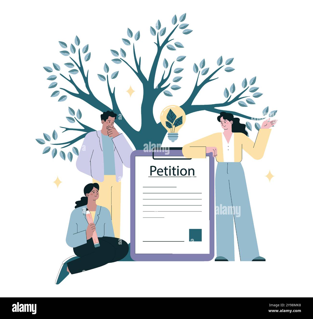 Character signing petition for sustainable development. Collective ...