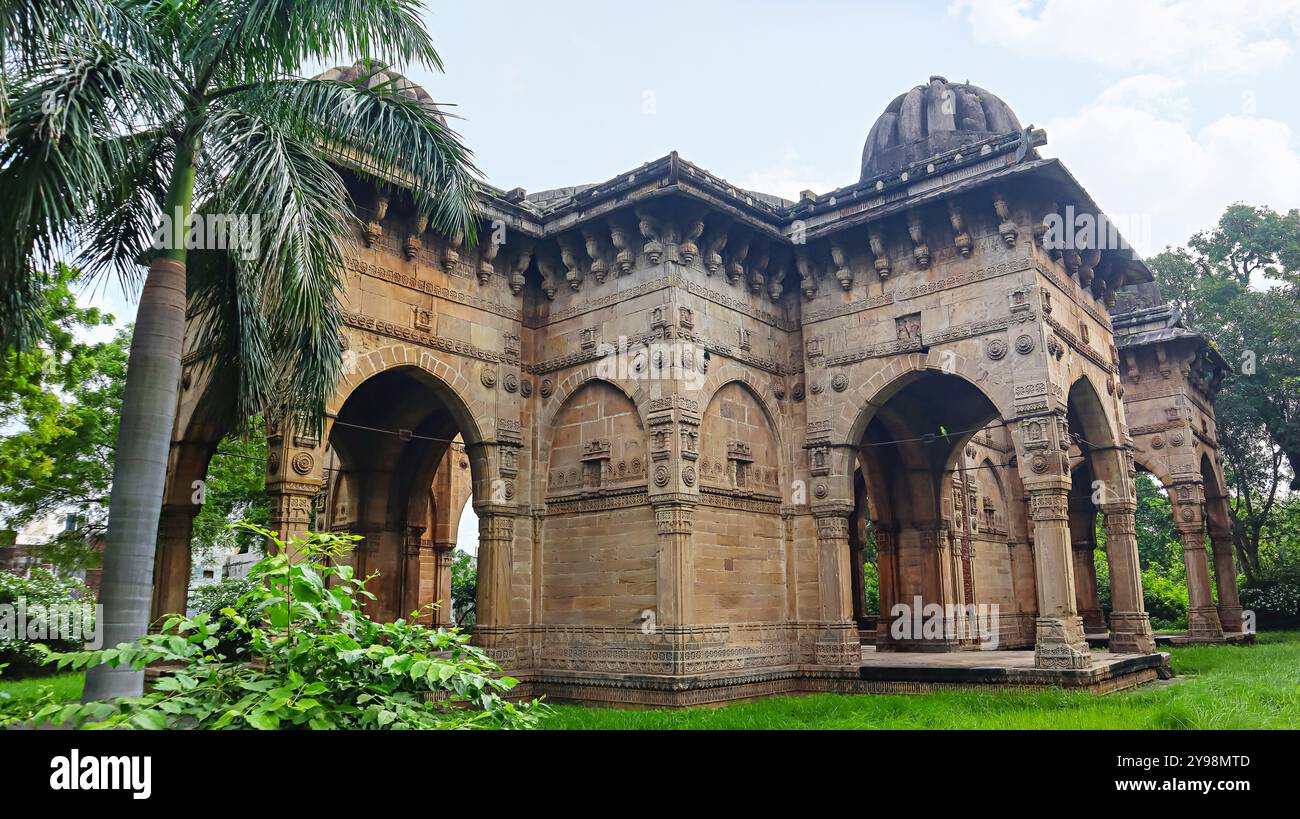 Wide view of Sikandar Shah's Tomb, Halol, Panchmahal, Gujarat, India ...