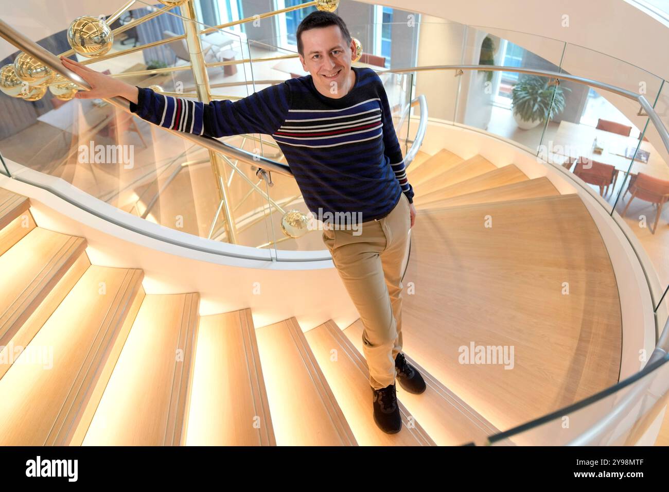 Researcher John Jumper poses for a photo at the Google DeepMind offices ...