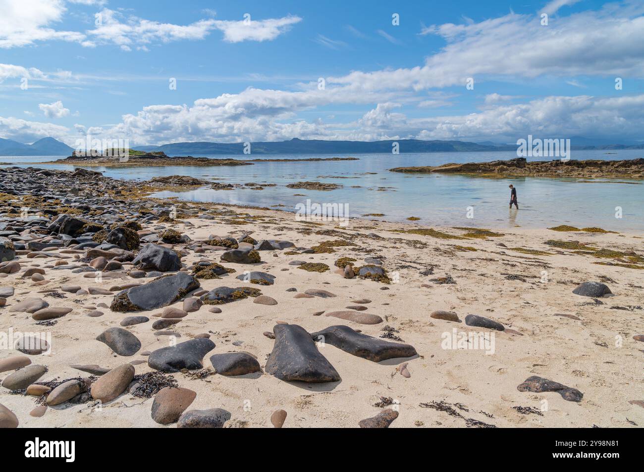 View of Coille Ghillidh beach, Applecross peninsular, Applecross ...