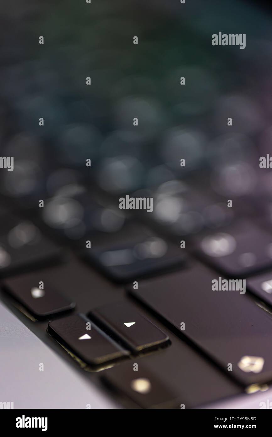 Keyboard button close-up. Laptop keyboard Stock Photo - Alamy