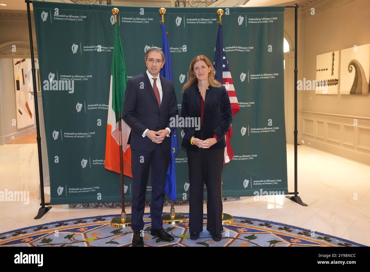 Taoiseach Simon Harris meeting with USAID Administrator and member of ...