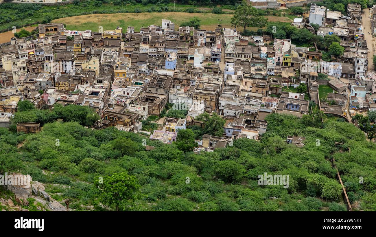 View of Pratapgarh town from the fort, Pratapgarh, Rajasthan, India ...