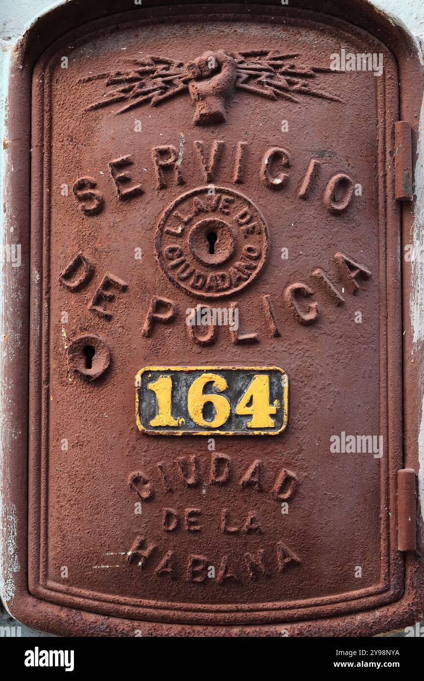 800 Vintage police telephone box number 164 for, in old times, the ...