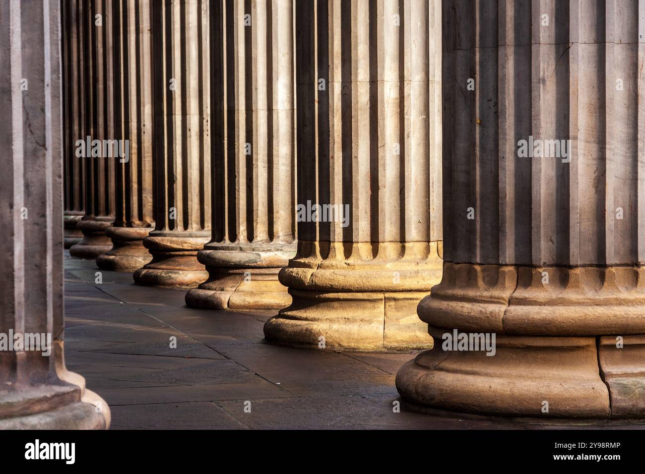 Columns resembling an ancient Greek temple form the frontage of the ...