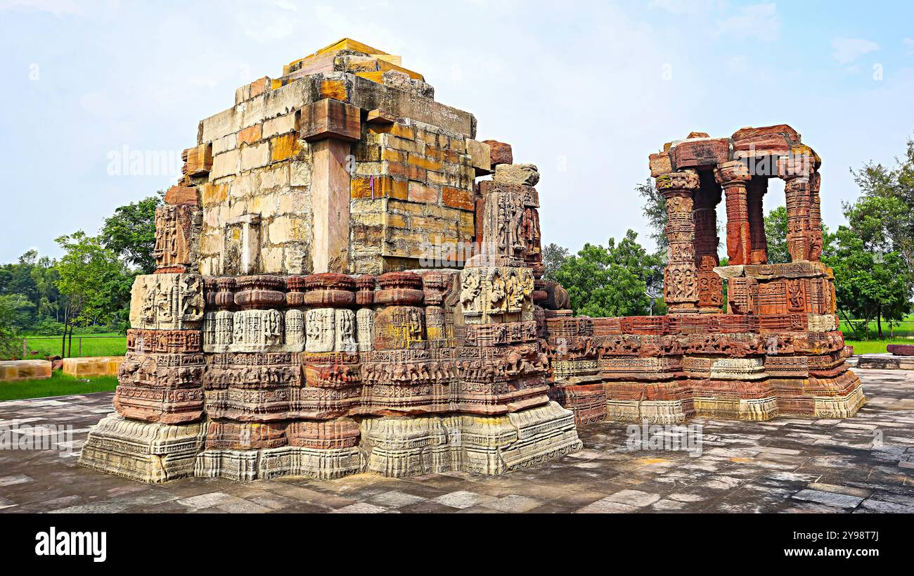 Backside view of the ruined sanctum and mandapa of Neelkantha Mahadev ...