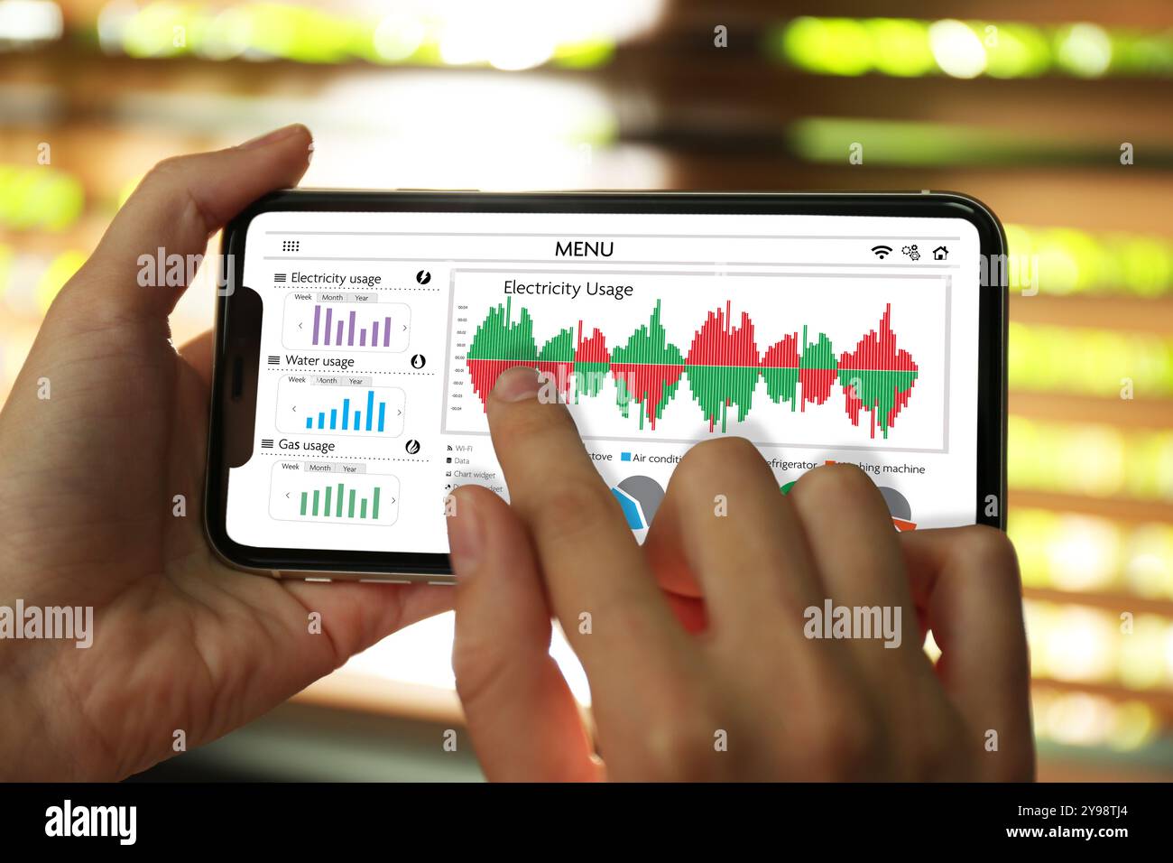 Smart energy meter and woman hi-res stock photography and images - Alamy