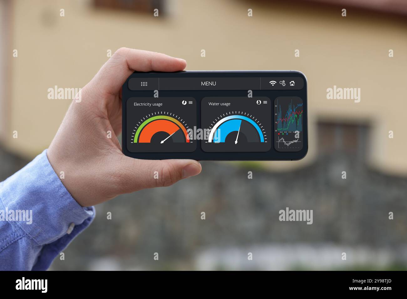 Lock digital meter power energy hi-res stock photography and images - Alamy