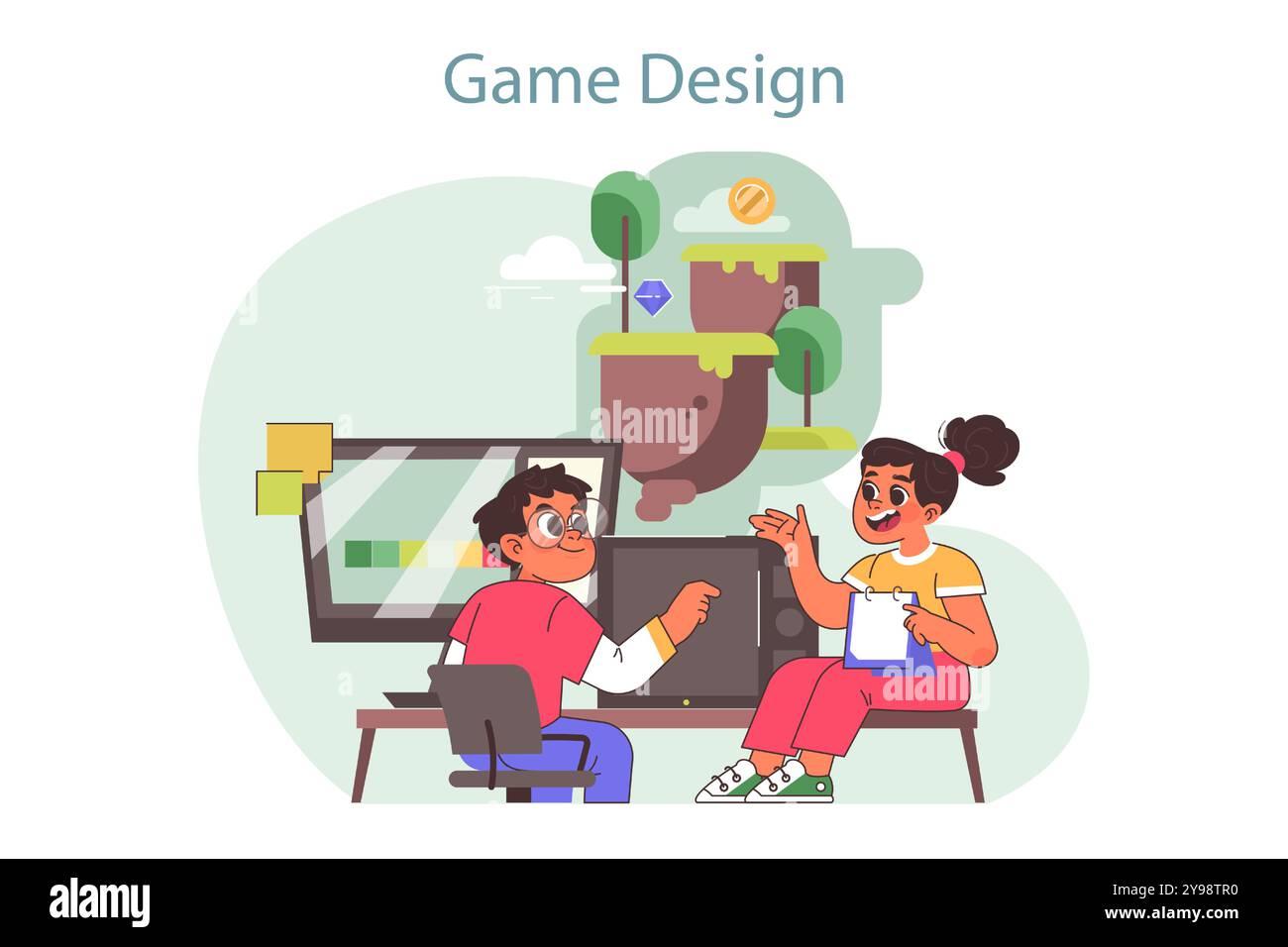 Tech camp for children. Game design educational course. Children ...