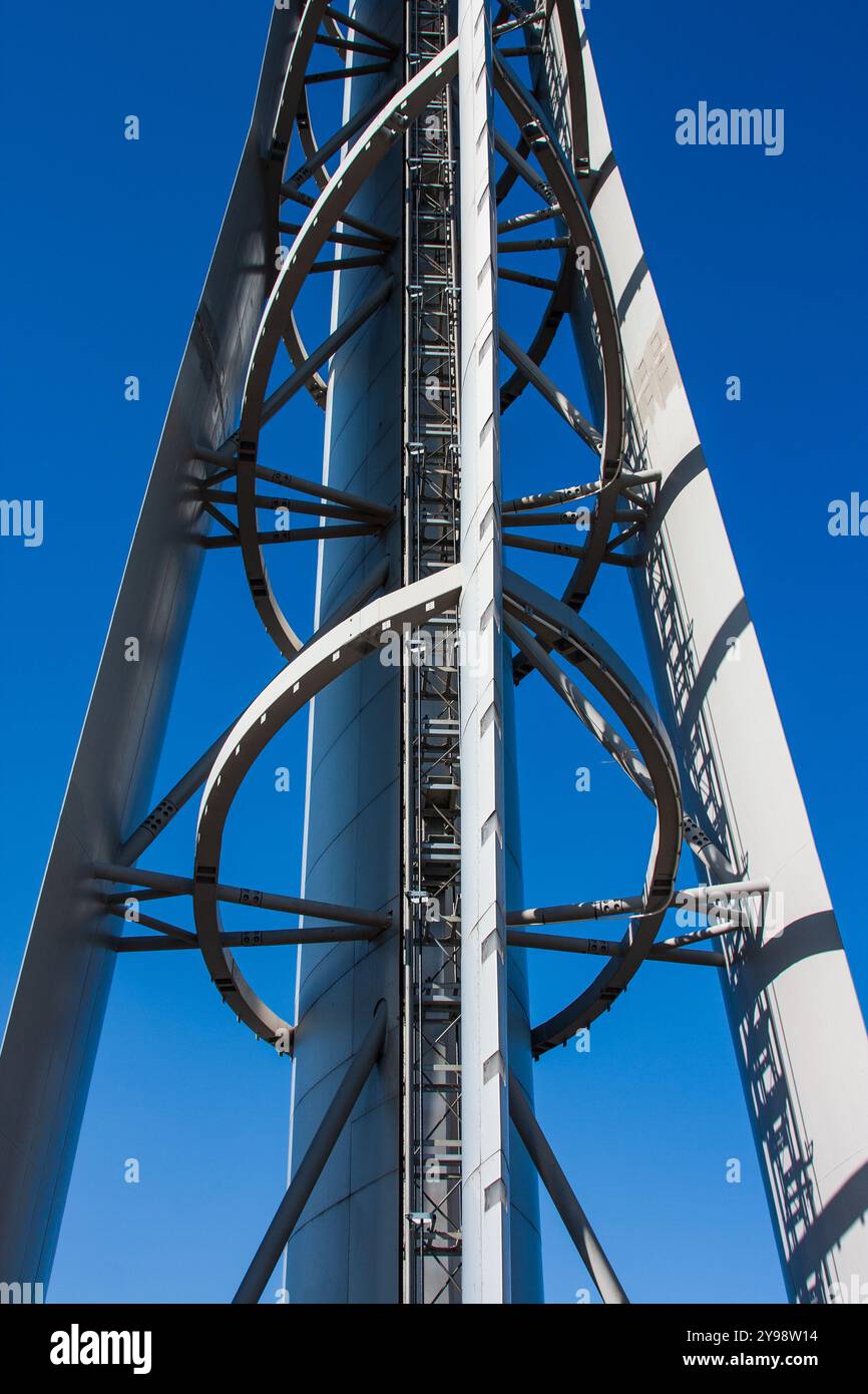 Abstract view of the Glasgow Tower, formerly Millenium Tower, a 127m ...