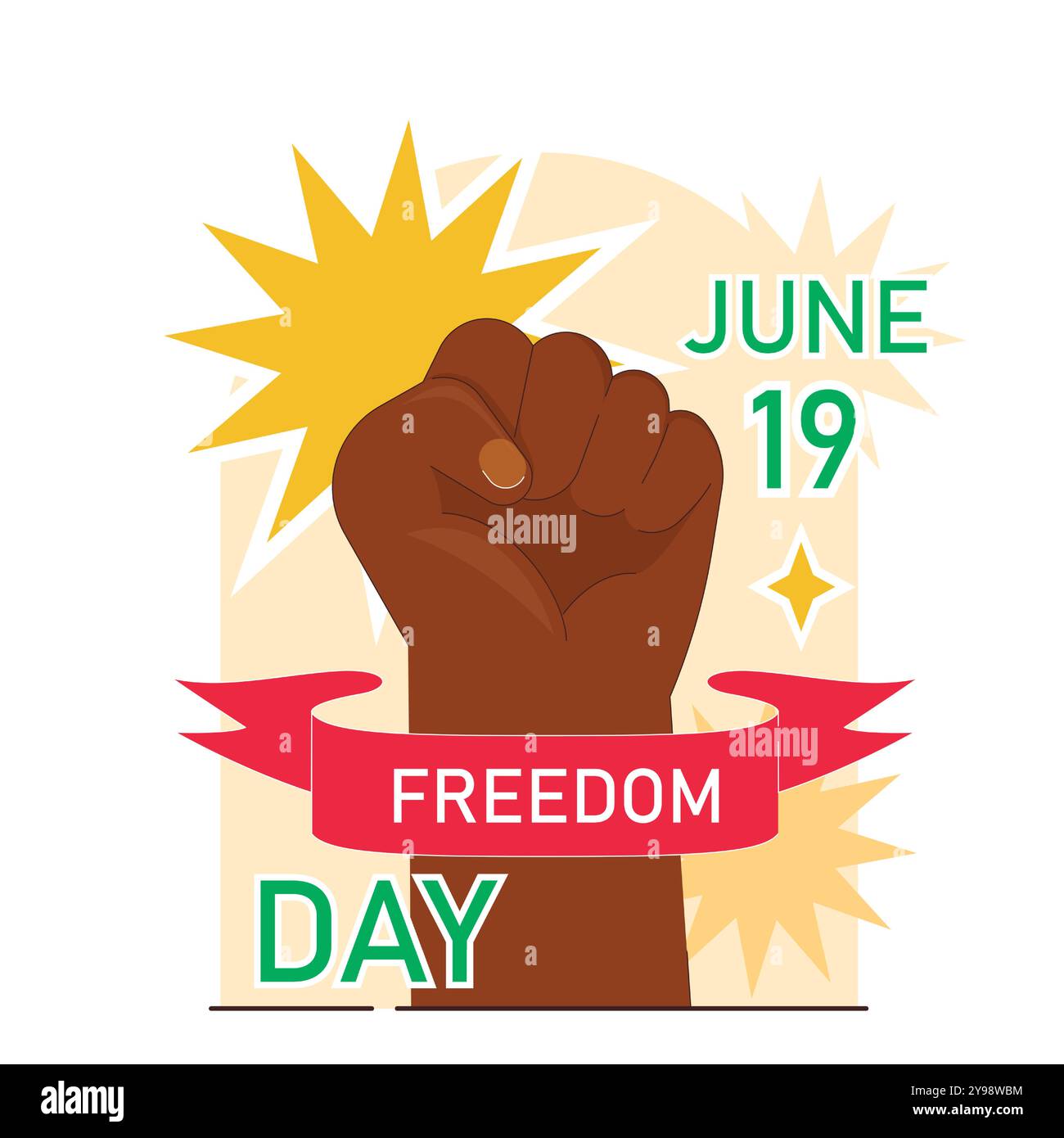 Juneteenth. Independence and emancipation day of black people in USA. Annual holiday ...