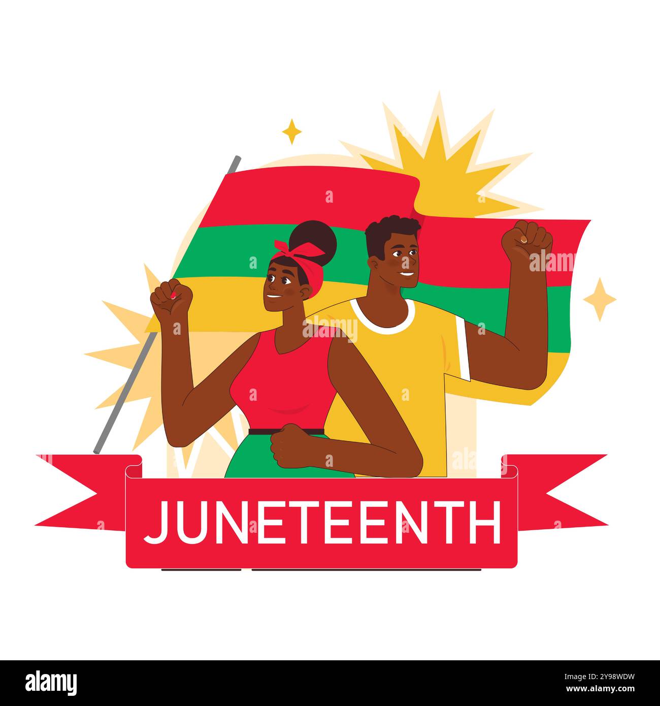 Juneteenth. Independence and emancipation day of black people in USA. Annual holiday ...